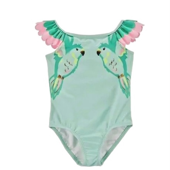 Carter's | Swim | Carters One Piece Mint Parrots Swimsuit 2m | Poshmark